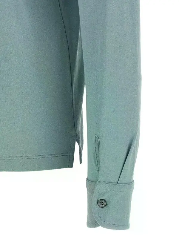 ZANONE Long-sleeve Polo Shirt - Blue
