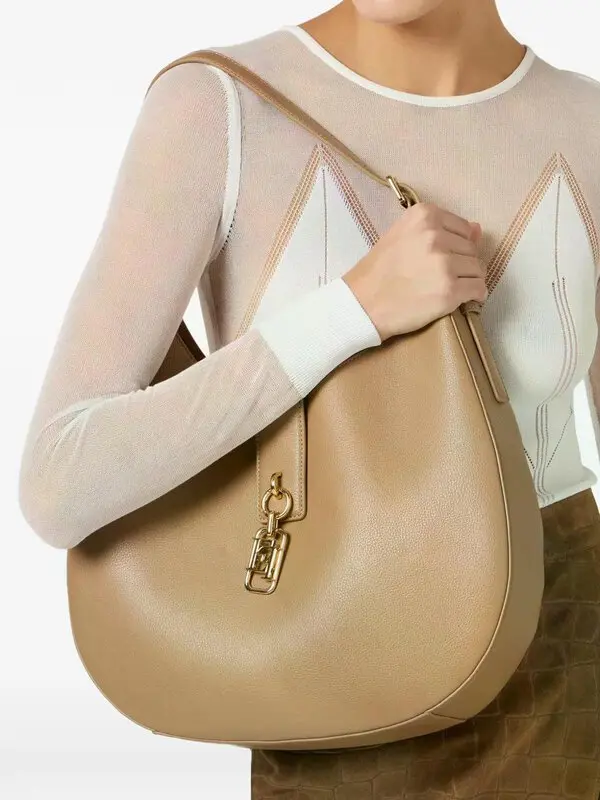 Elisabetta Franchi Round Bag With Charm Detail
