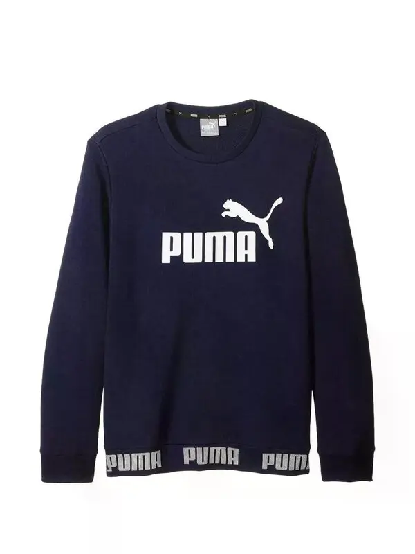 PUMA Amplified Crew-neck Logo T-shirt - Blue