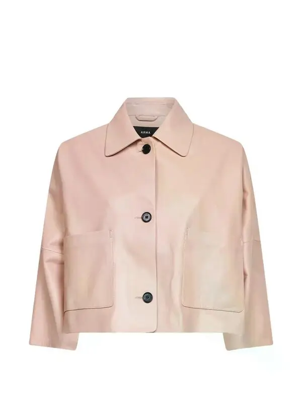 ARMA Leather Pocket Jacket - Pink