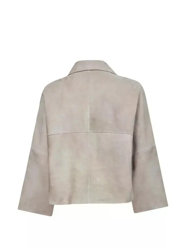 ARMA Patch-pocket Leather Jacket - Neutrals