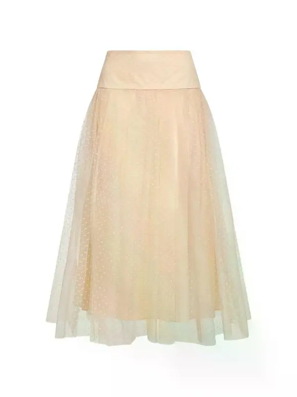 Zimmermann Gathered Flared Midi Skirt