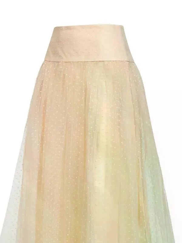 Zimmermann Gathered Flared Midi Skirt