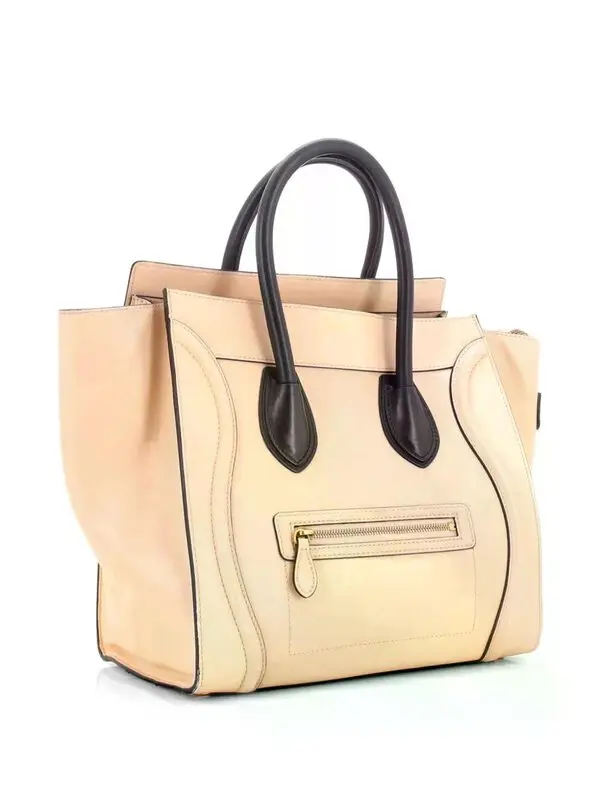 Celine Bicolor Luggage Mini Satchel - Black