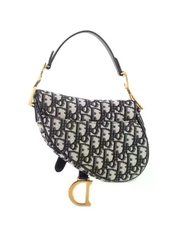 Dior Saddle Oblique Canvas Mini Shoulder Bag - Blue
