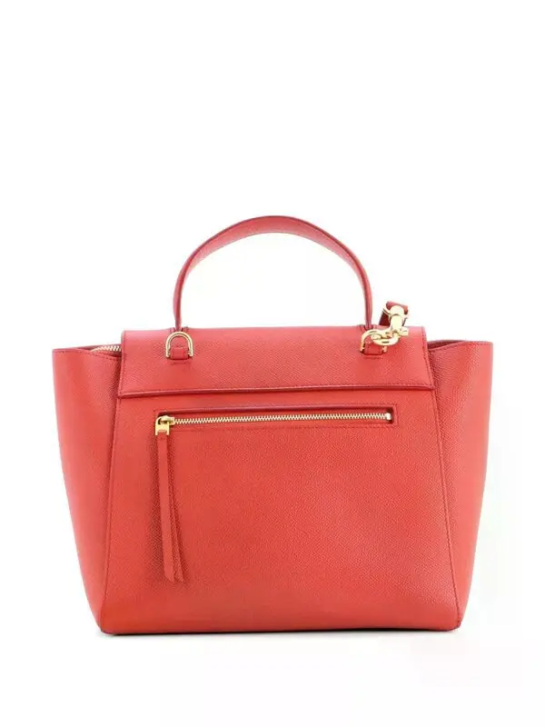 Celine Leather Micro Satchel Belt Bag - Red