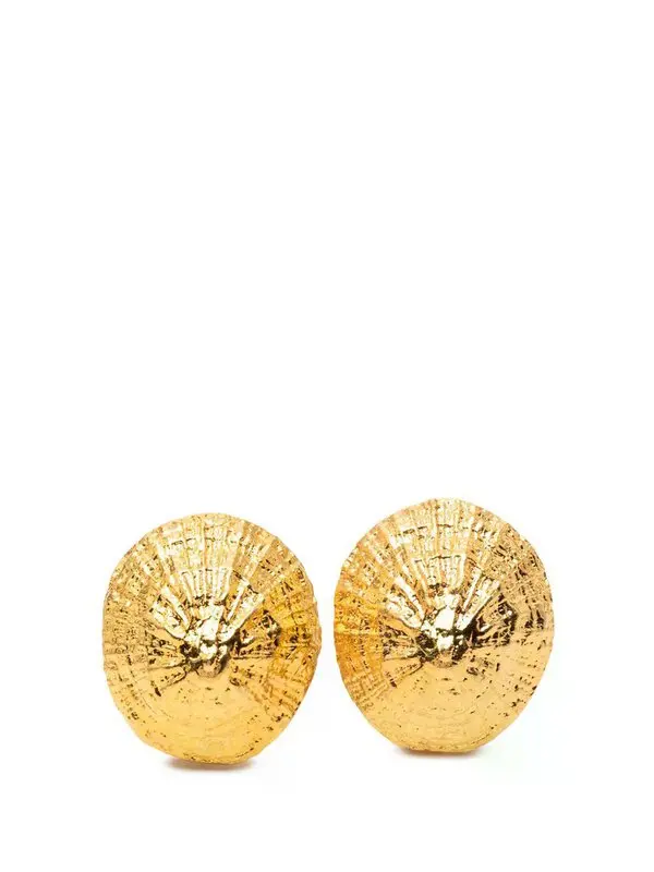 Hermès 20th Century Plated Clip On Earrings - Gold