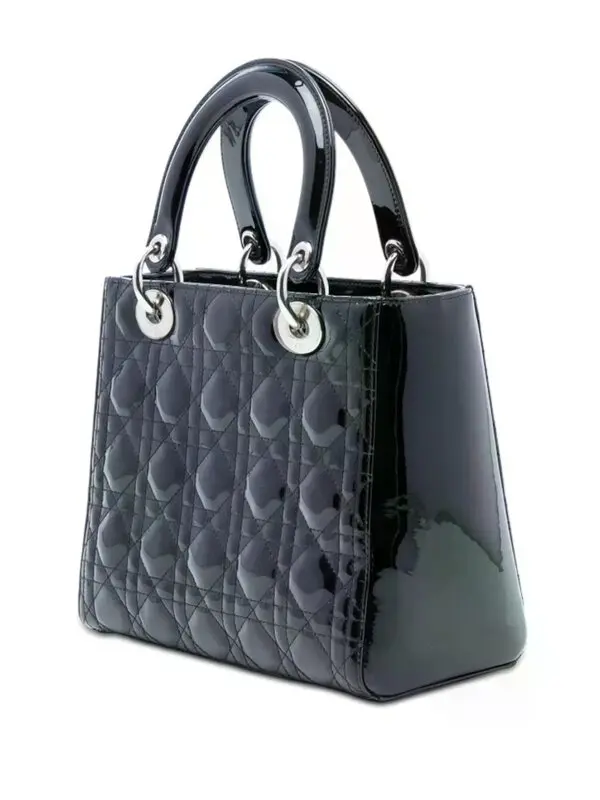 Dior 2016 Medium Patent Cannage Lady Satchel
