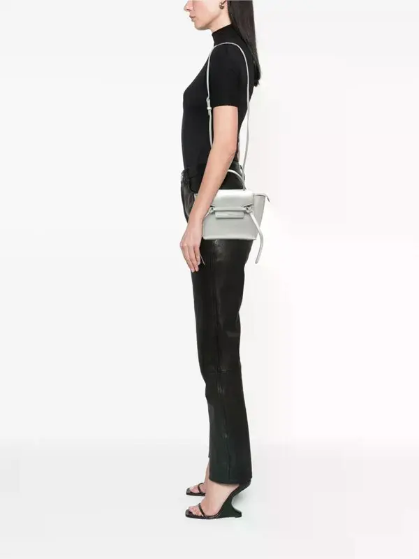 Celine 2018 Nano Laminated Calfskin Belt Bag - Silver