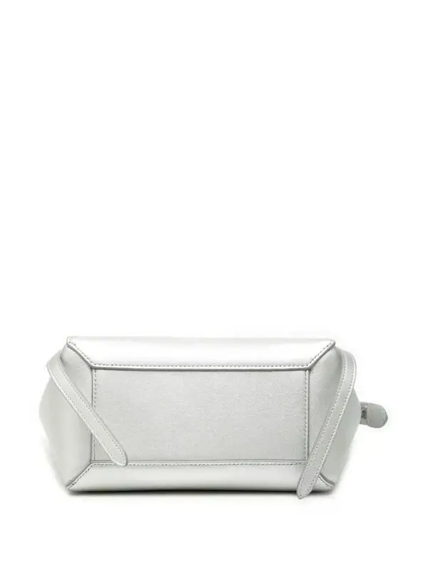 Celine 2018 Nano Laminated Calfskin Belt Bag - Silver