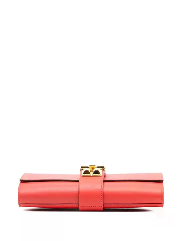 Hermès 2017 Tadelakt Medor 23 Clutch - Red