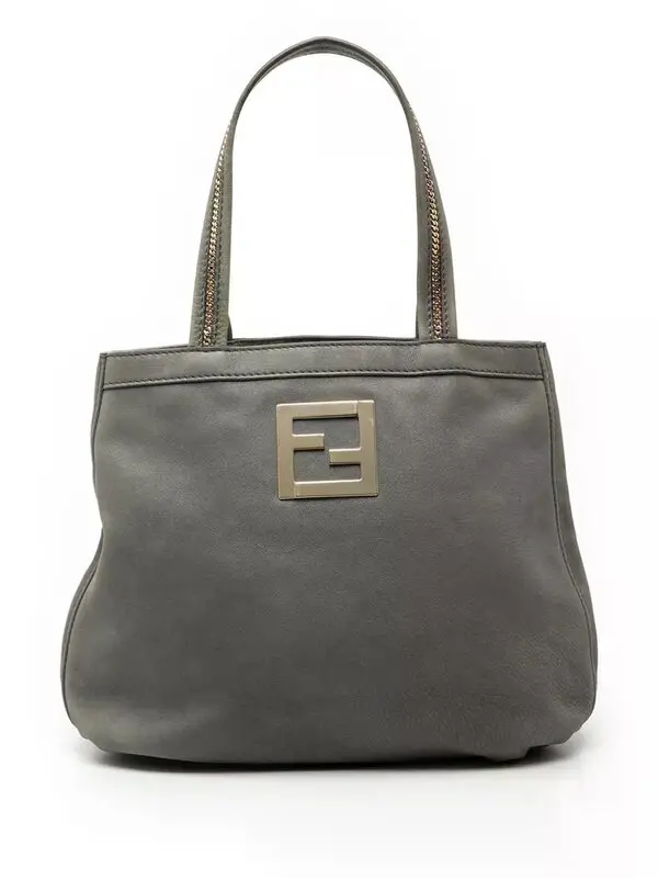 Fendi 2010-2026 Nubuck Ff Chains Tote Bag