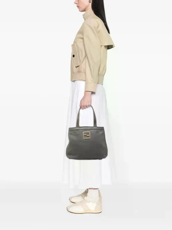 Fendi 2010-2026 Nubuck Ff Chains Tote Bag