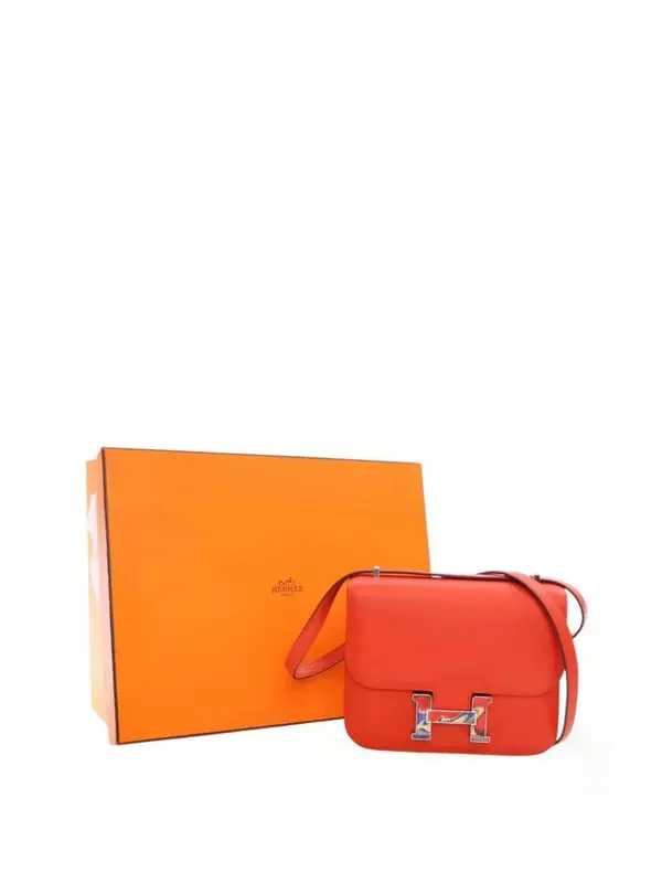 Hermès 2021 Mini Constance 18 Crossbody Bag - Orange
