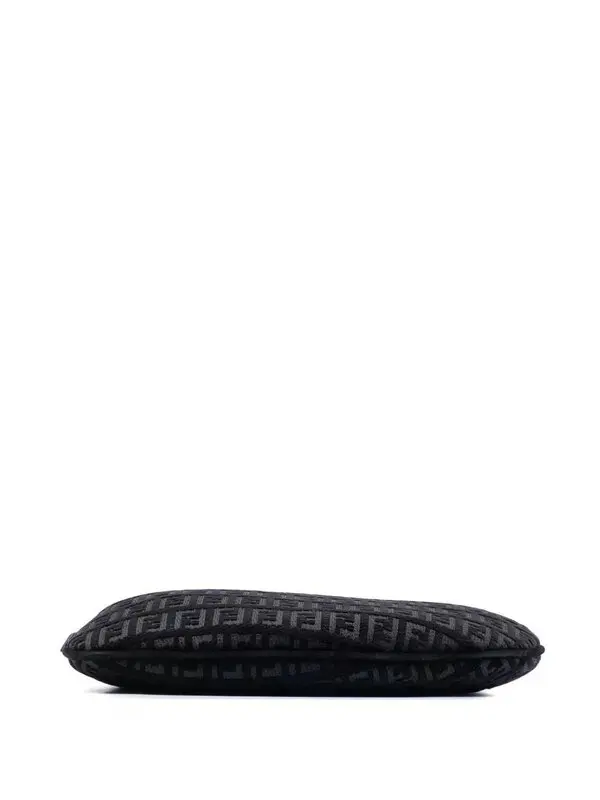 Fendi 2000-2010 Zucchino Canvas Oyster Shoulder Bag