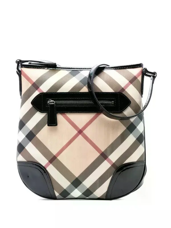 Burberry Supernova Check Coated Canvas Dryden Crossbody Bag - Brown