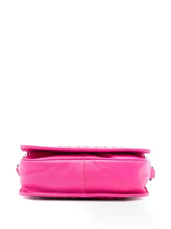 Bottega Veneta Nappa Intrecciato Flap Crossbody Bag - Pink