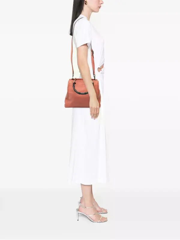 Gucci 2000-2015 Small Calfskin Bamboo Shopper Satchel - Pink