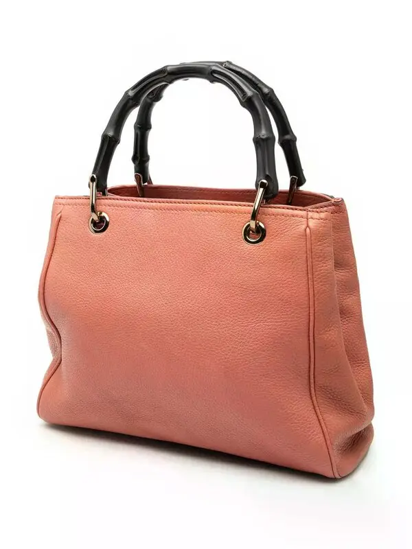 Gucci 2000-2015 Small Calfskin Bamboo Shopper Satchel - Pink