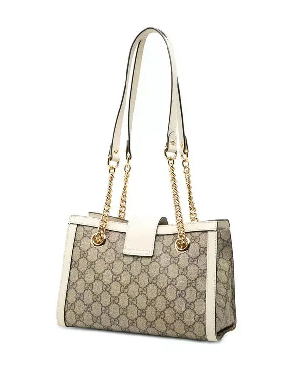 Gucci Small Gg Supreme Padlock Tote Bag - Brown