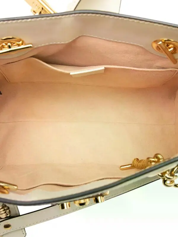 Gucci Small Gg Supreme Padlock Tote Bag - Brown