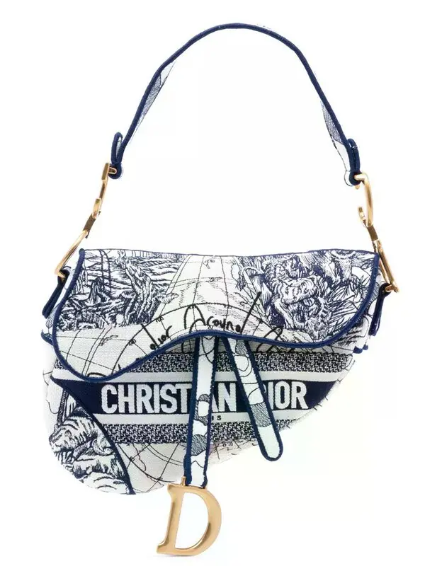 Dior 2020 Around The World Saddle Bag - Blue