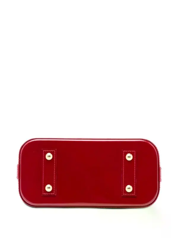 LOUIS VUITTON 2012 Monogram Vernis Rayures Alma Bb Satchel - Red