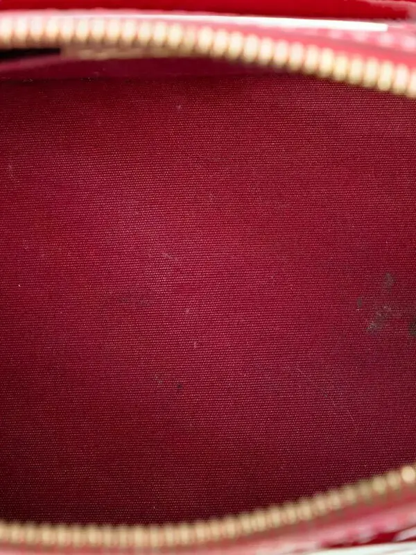 LOUIS VUITTON 2012 Monogram Vernis Rayures Alma Bb Satchel - Red