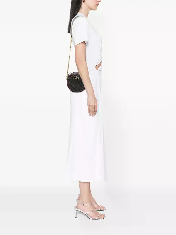 Gucci Mini Gg Marmont Matelasse Leather Torchon Round Crossbody Bag - Black