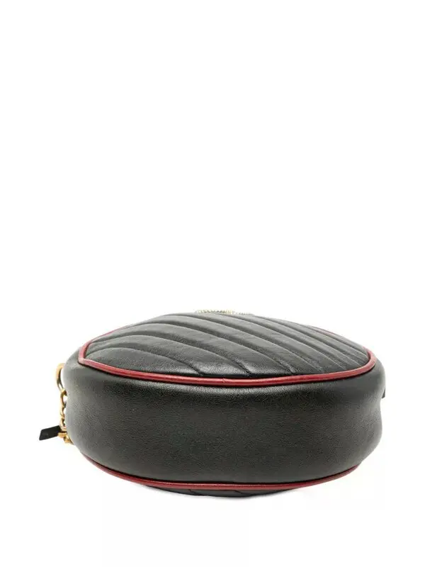 Gucci Mini Gg Marmont Matelasse Leather Torchon Round Crossbody Bag - Black