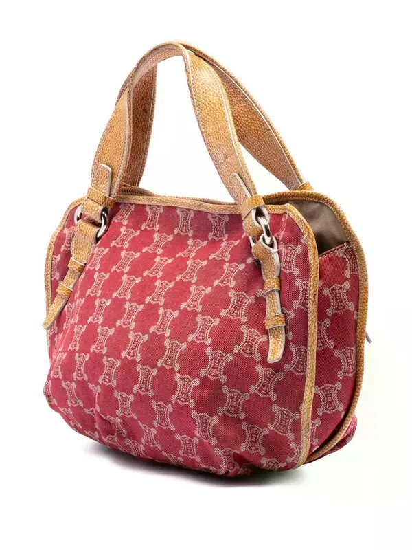 Celine 2007 Macadam Denim Bittersweet Hobo Handbag - Red