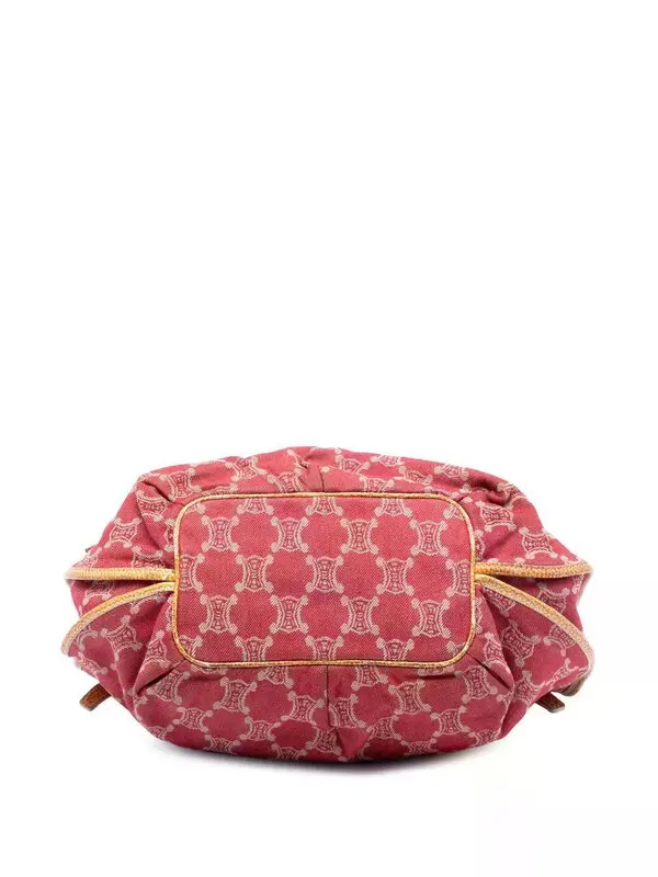 Celine 2007 Macadam Denim Bittersweet Hobo Handbag - Red