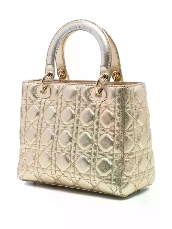 Dior 2018 Medium Lady Satchel - Gold