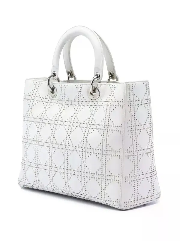 Dior 2004 Large Cannage Studded Lady Satchel