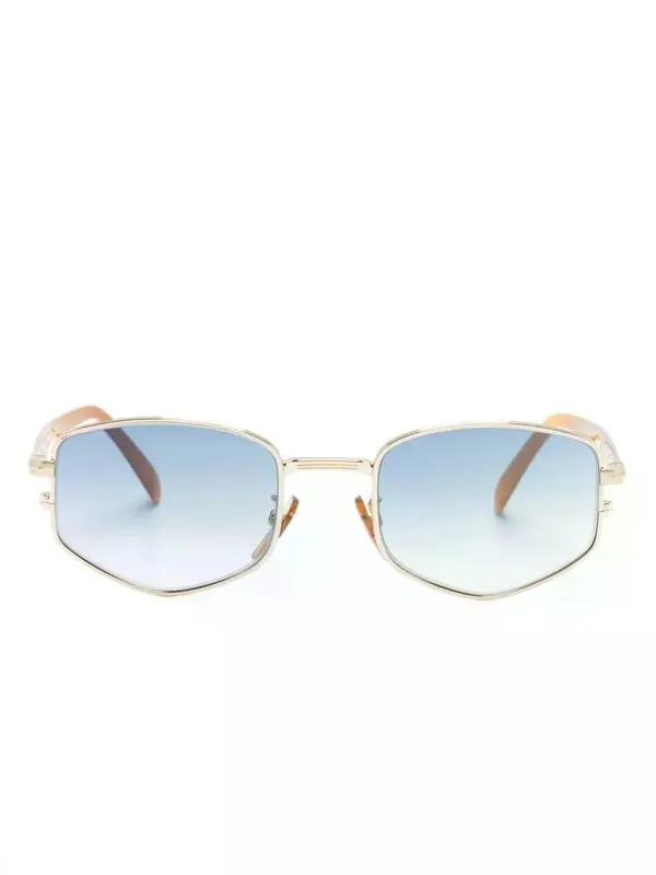 DB EYEWEAR BY DAVID BECKHAM Metallic Geometric Sunglasses - Gold