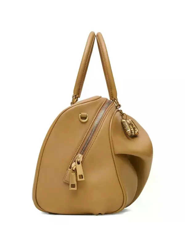 Marc Jacobs Logo-charm Leather Tote Bag - Brown