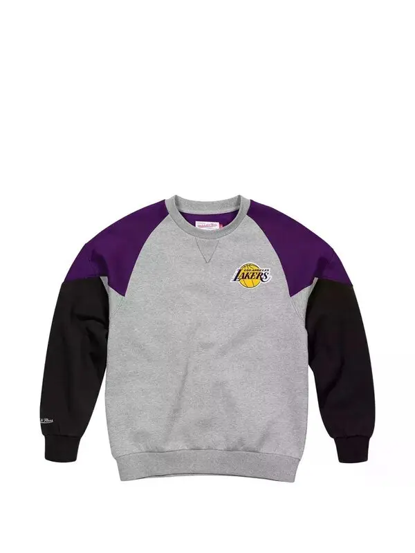Mitchell & Ness Nba Los Angeles Lakers Colourblock Sweatshirt - Grey