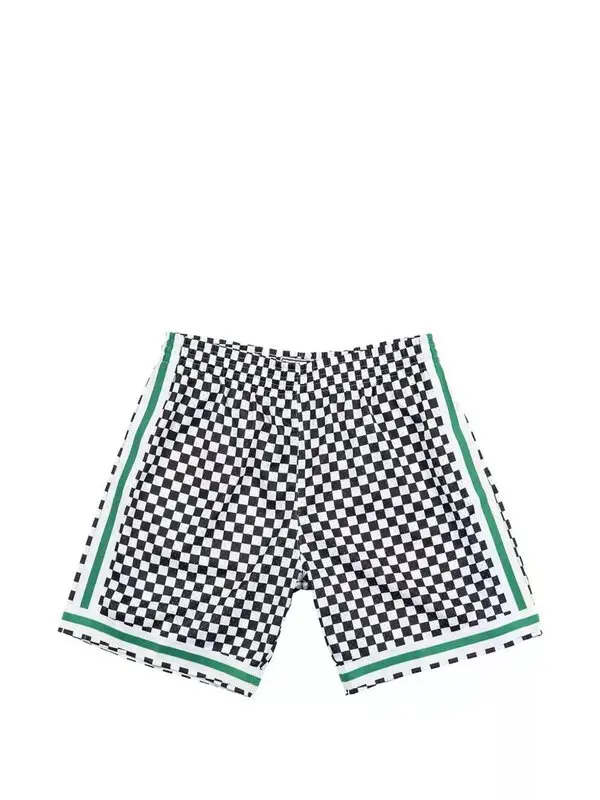 Mitchell & Ness Nba Boston Celtics Checked Shorts - Black