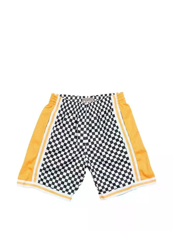 Mitchell & Ness Nba Los Angeles Lakers Checked Shorts - White