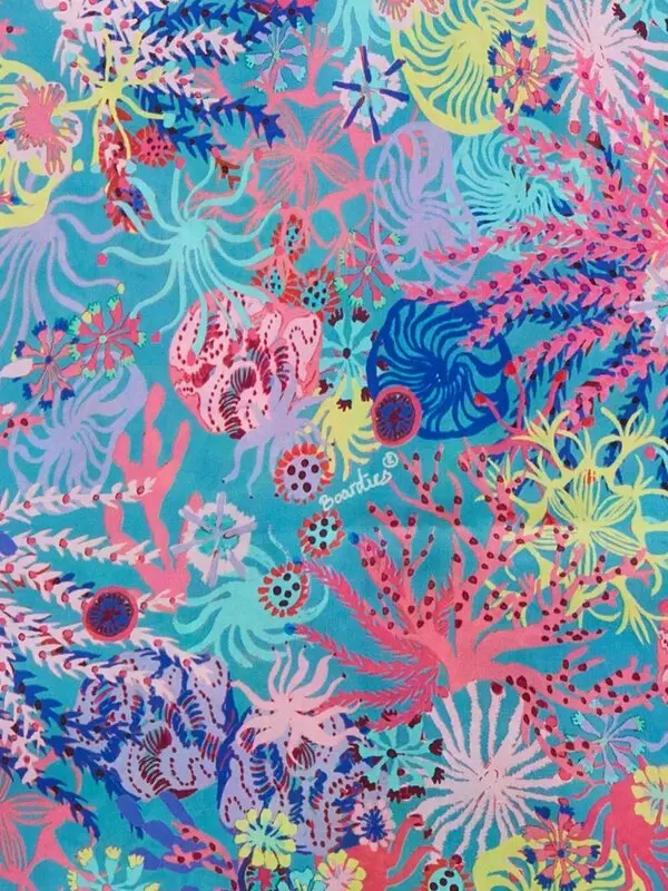 BOARDIES Coral Floral Shirt - Blue