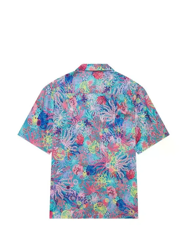 BOARDIES Coral Floral Shirt - Blue