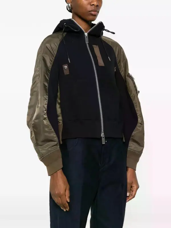 Sacai Hooded Zip Bomber Jacket
