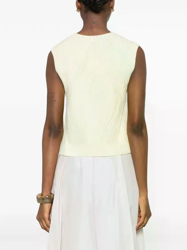 Eric Bompard Ribbed Sleeveless Vest