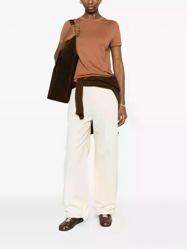 Eric Bompard Straight Fit T-shirt - Brown
