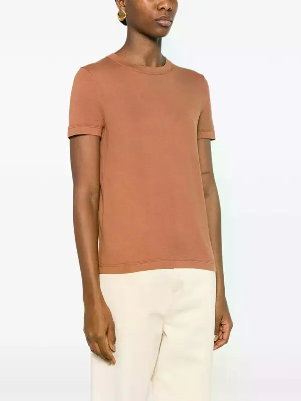 Eric Bompard Straight Fit T-shirt - Brown