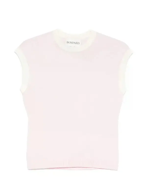 Eric Bompard Contrasting-trim Sleeveless Vest - Pink