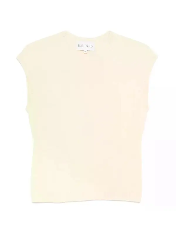 Eric Bompard Ribbed Short-sleeved Sweater - Yellow