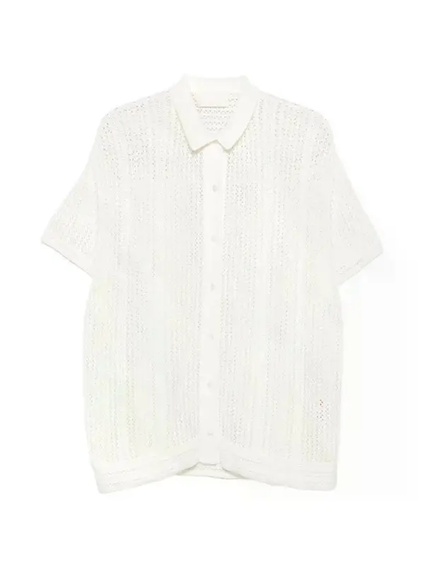 Eric Bompard Crochet Polo Shirt - Neutrals