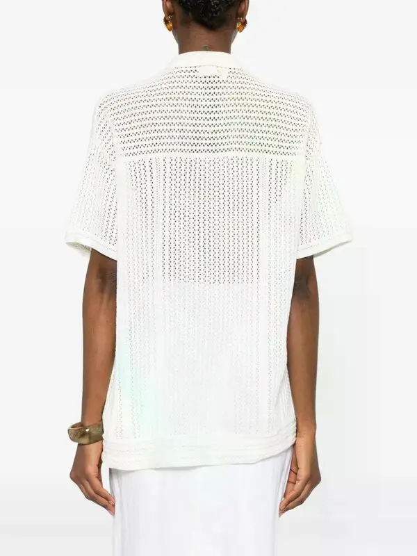 Eric Bompard Crochet Polo Shirt - Neutrals