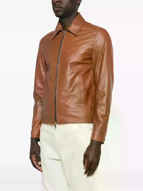 Tagliatore Zip Pocket Jacket - Brown
